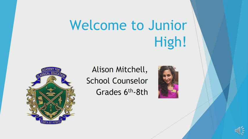 Welcome to Jr. High | Academy for Classical Education