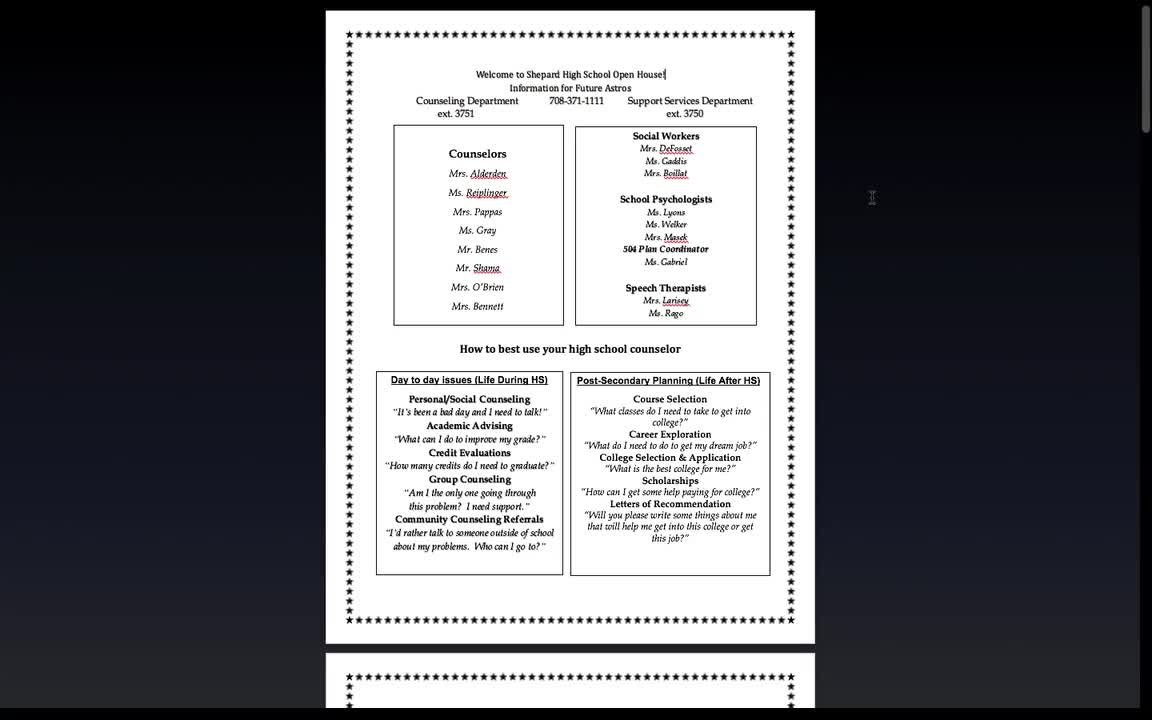 Information for Parents of Incoming Freshmen | Alan B. Shepard High School