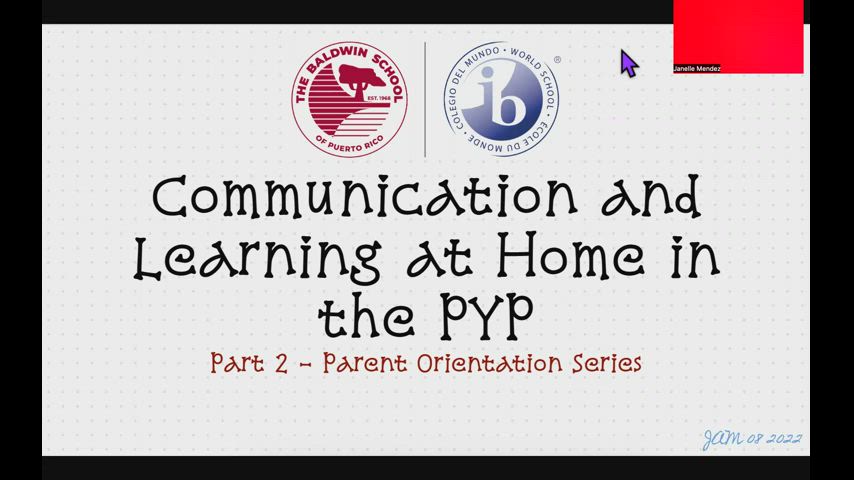 Part 2 : Communication - PYP Parent Orientation | Baldwin School Of ...