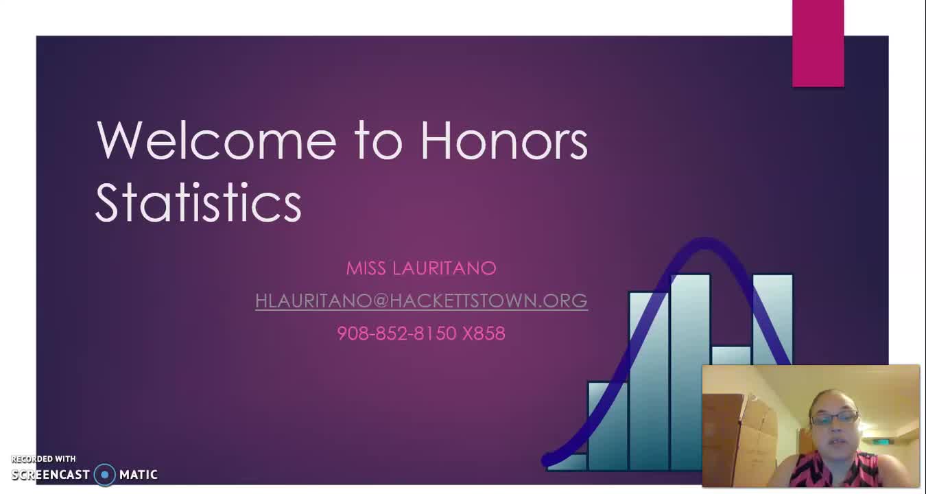Introduction for Honors Statistics | Hackettstown High School