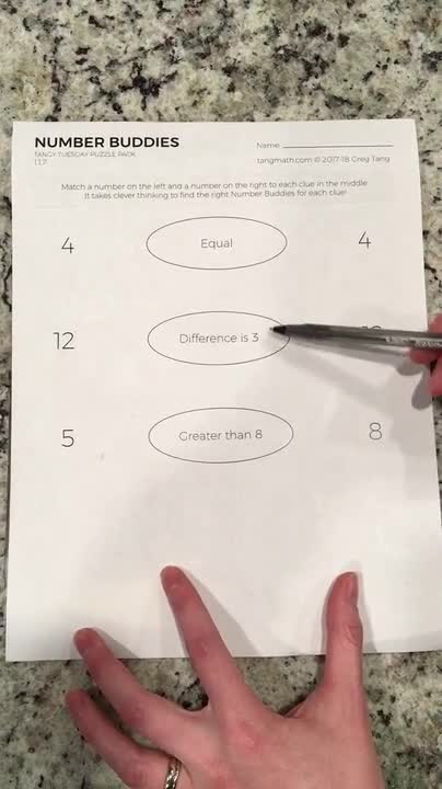 Number Buddies Greg Tang Puzzle | John S. Armstrong Elementary School