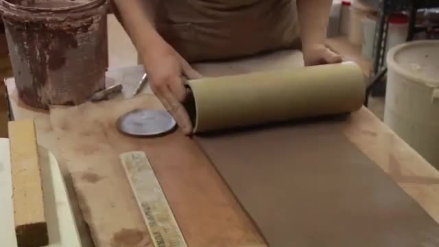 Clay Pottery Slab Building to Form a Round Vase | Lawndale High School