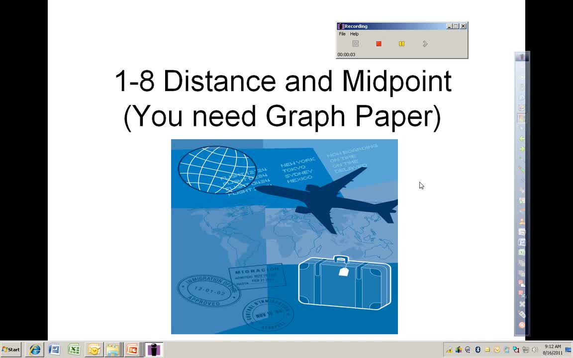 Geo 1-8 Distance and Midpoint | Elsinore High School