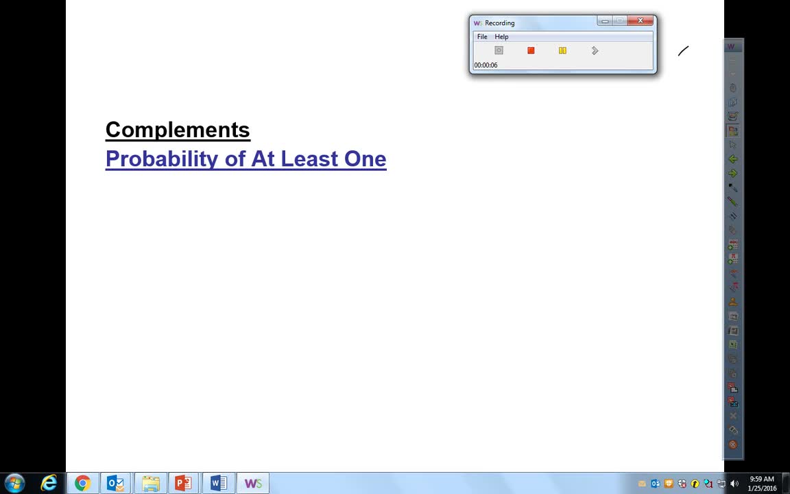 Stats 3-5 Complements and Cond Prob | Elsinore High School