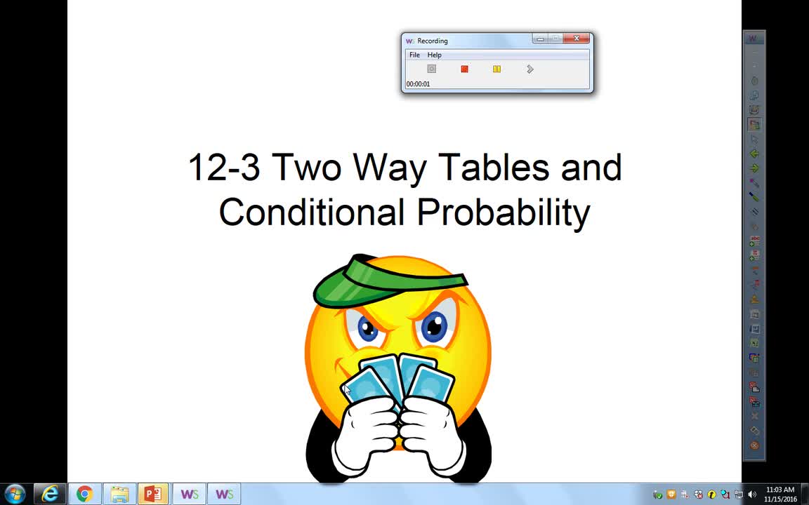 Geo 12-3 Two-Way Tables and Conditional Probability | Elsinore High School
