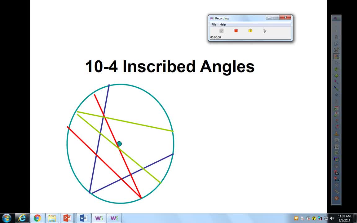 Geo 10-4 Inscribed Angles | Elsinore High School