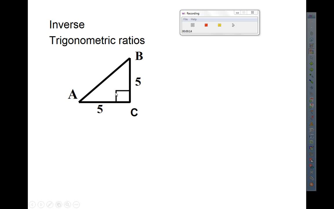 Geo 9-6A Solving Right Triangles with Inverses | Elsinore High School