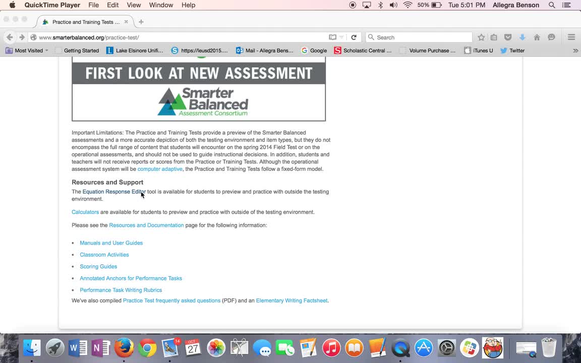 SBAC practice for teachers and students | Wildomar Elementary School
