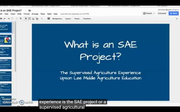 Supervised Agricultural Experience (SAE) Details | Thomson McDuffie ...