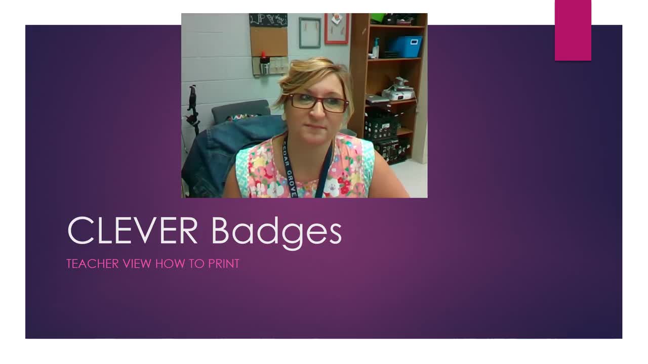How to Print your CLEVER badges from your teacher account! | Cedar ...