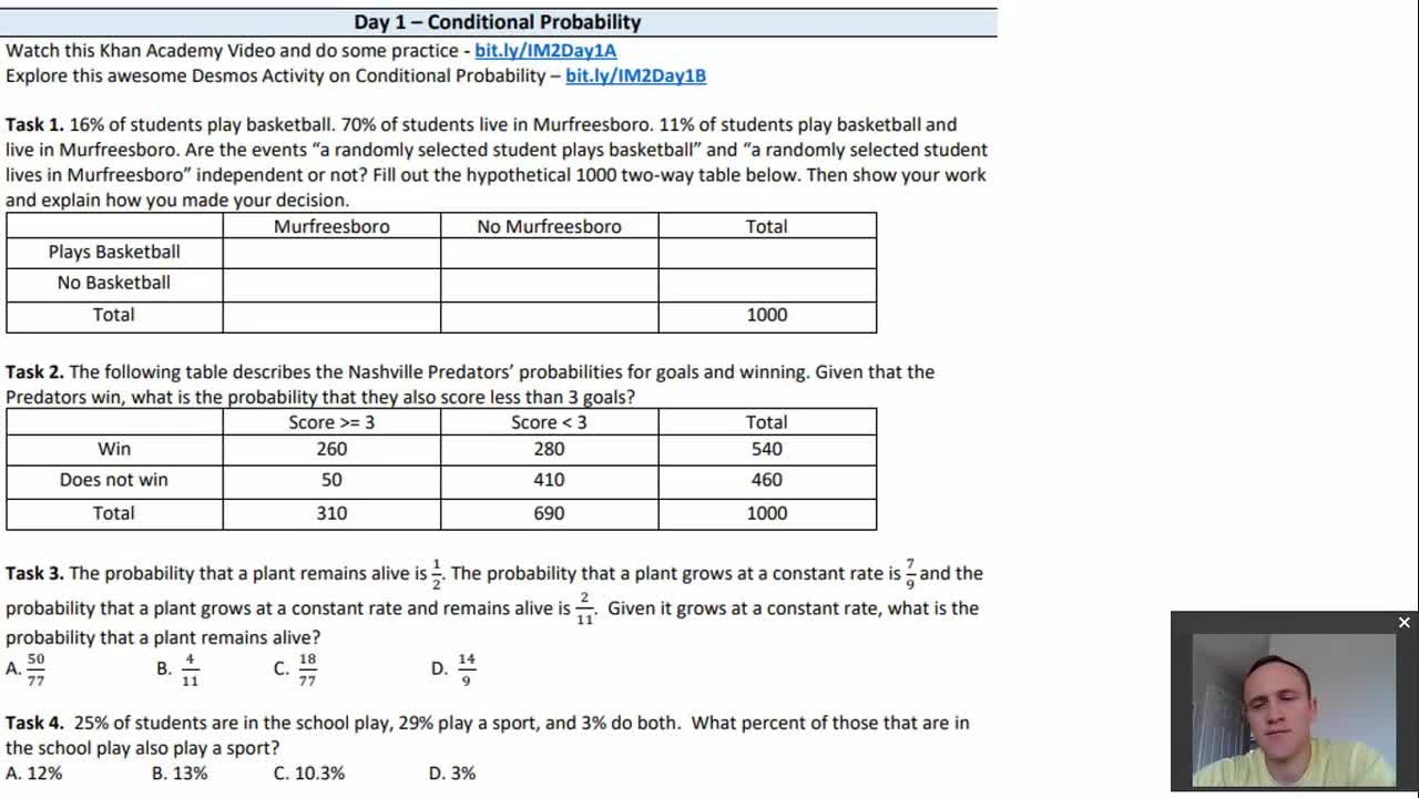 Conditional Probability | LaVergne High School