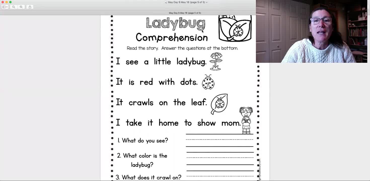 Monday, May 18, 2020 Ladybug Comprehension | Vallecito Union School ...